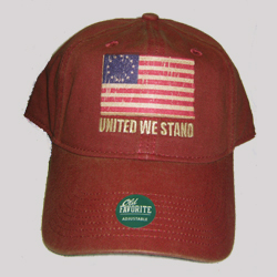 United We Stand Old Favorite Red Ball Cap | FlagandBanner.com