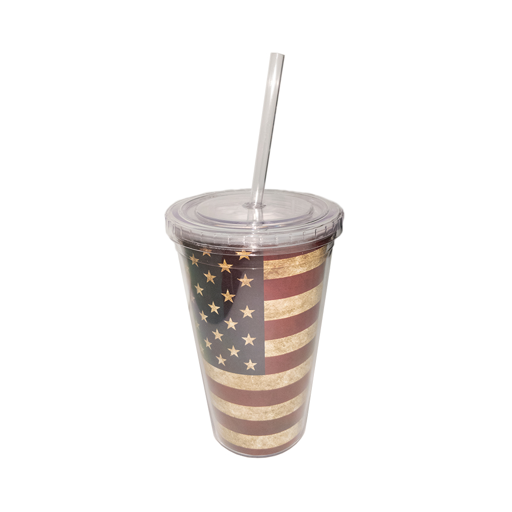 Rustic Flag Plastic Cup (16 oz.) | FlagandBanner.com