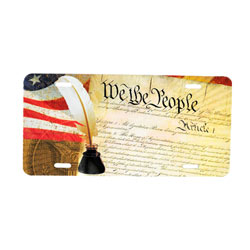 We The People License Plate, ASG27923 | FlagandBanner.com