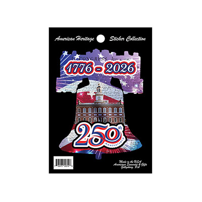 USA 250th Anniversary Liberty Bell Sticker | FlagandBanner.com