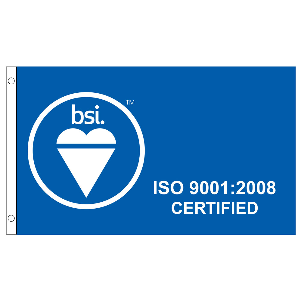 BSI ISO 9001:2008 Flag | FlagandBanner.com
