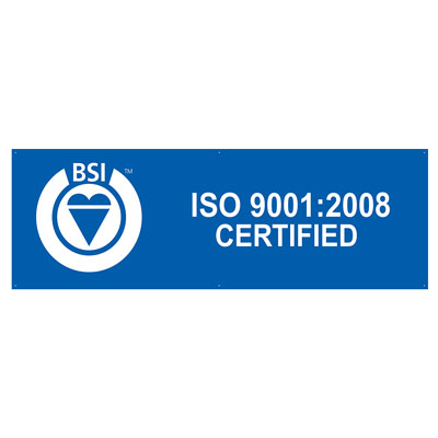 BSI ISO 9001:2008 Banner - Double Sided | FlagandBanner.com