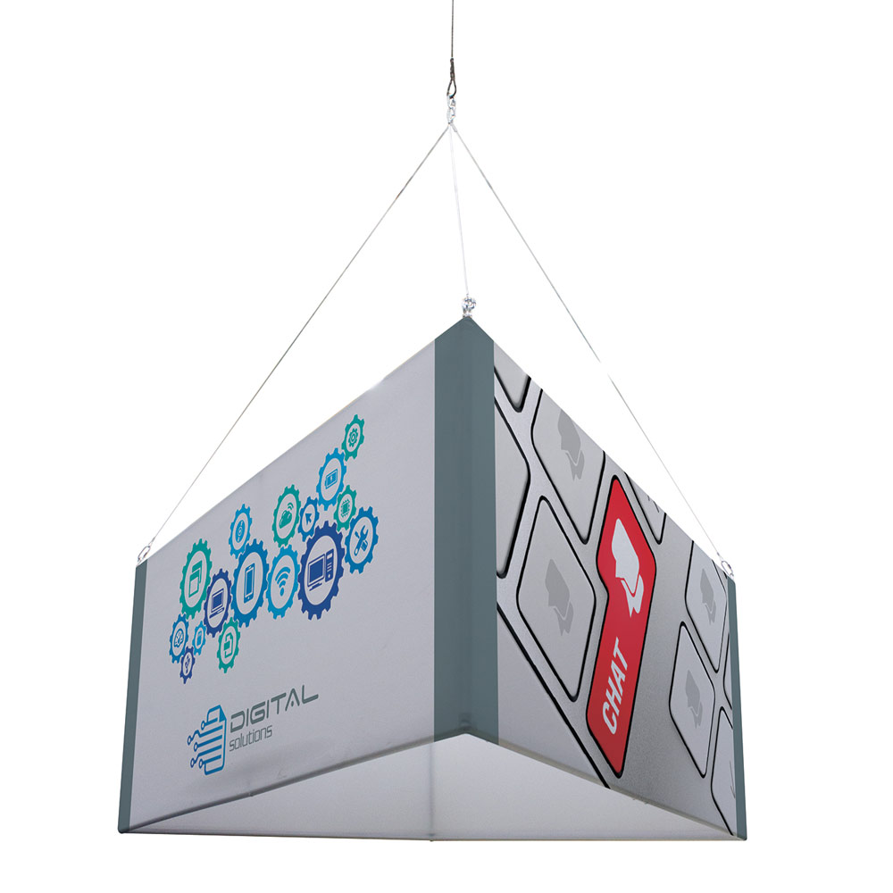 Hanging Banner System, 8 ft. Triangle | FlagandBanner.com
