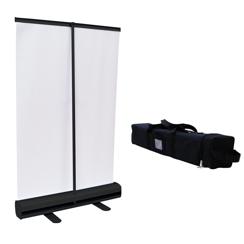 Economy Single Retractable Banner Stand (Tabletop Black Stand ...
