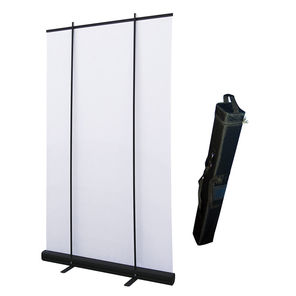 Economy Single Retractable Banner Stand (Black Stand for 48 in Banner ...