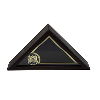 Police Medallion Display Case for 3 ft. x 5 ft. Flag | FlagandBanner.com