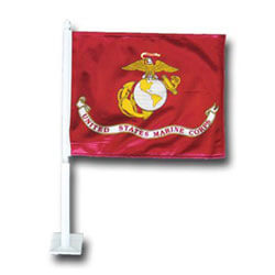 US Marine Corps Polyester Car Flag 11 in x 15 in | FlagandBanner.com