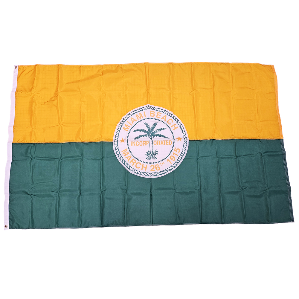 City of Miami Beach Applique Flag 5 ft x 8 ft | FlagandBanner.com