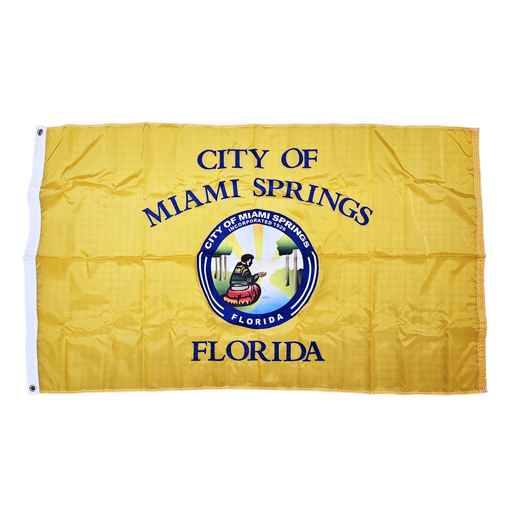 City of Miami Springs Appliqued Flag 3 ft x 5 ft | FlagandBanner.com