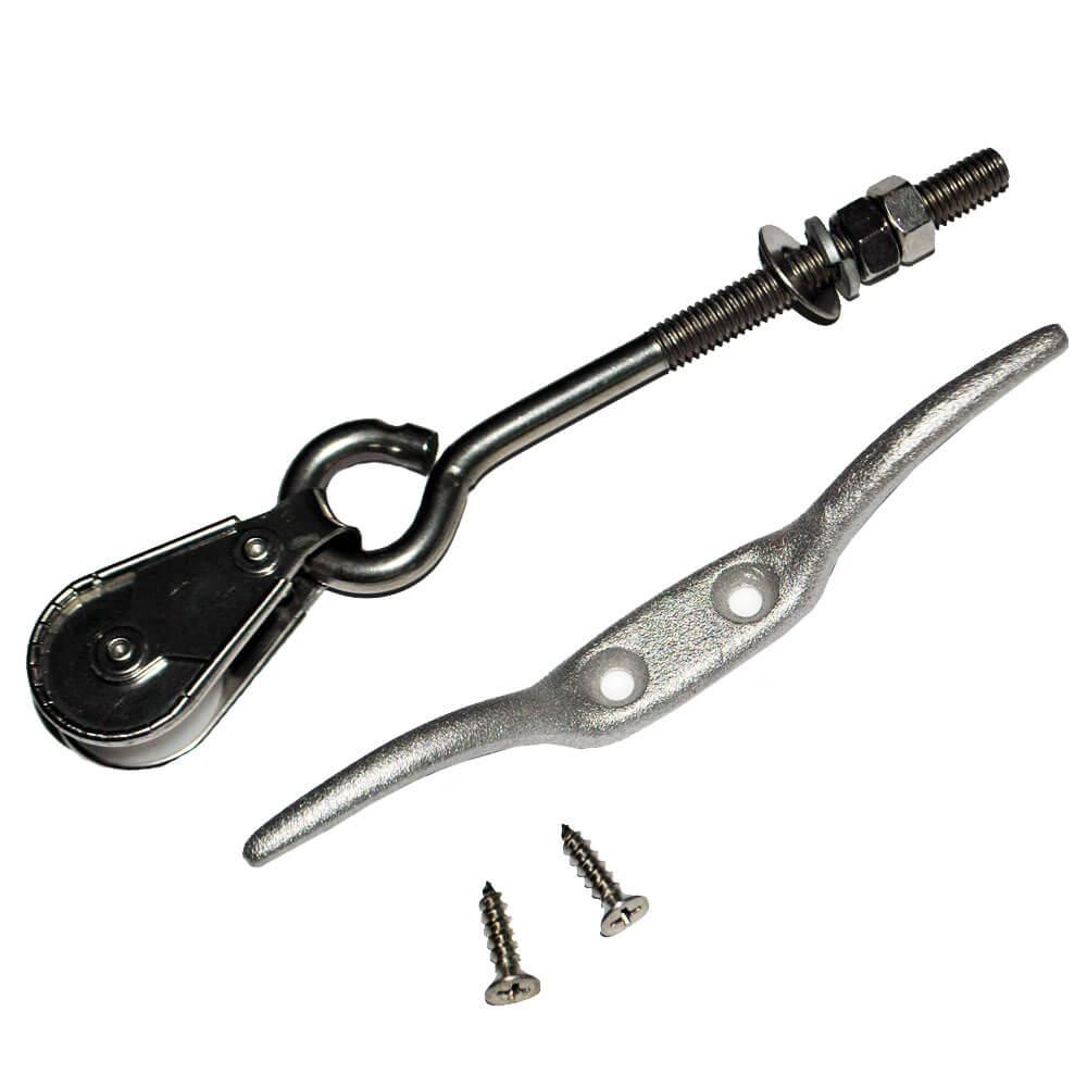 Deluxe Flagpole Pulley & Cleat Set, 6 in. | FlagandBanner.com