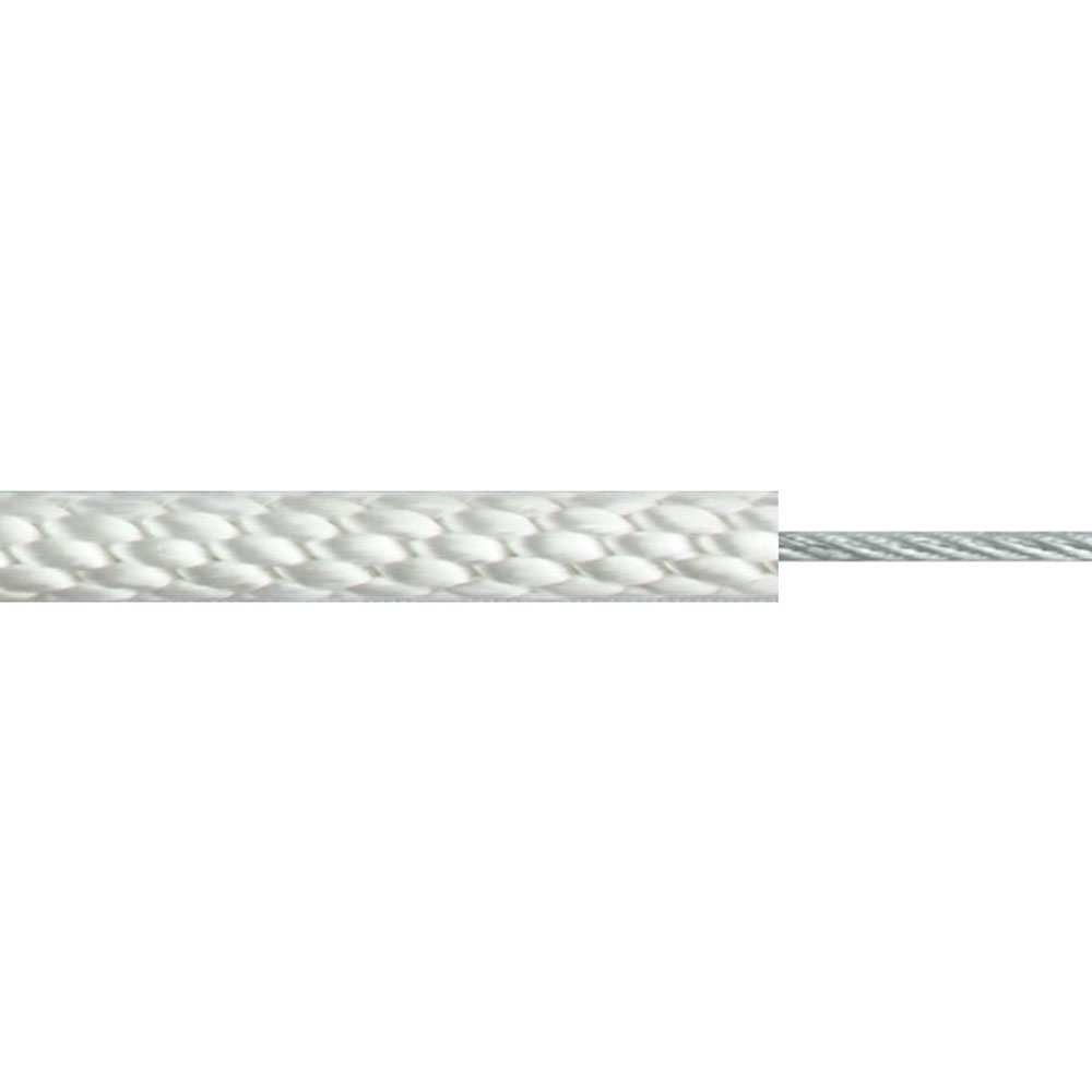White Halyard Wire Core Rope 3/8 in | FlagandBanner.com
