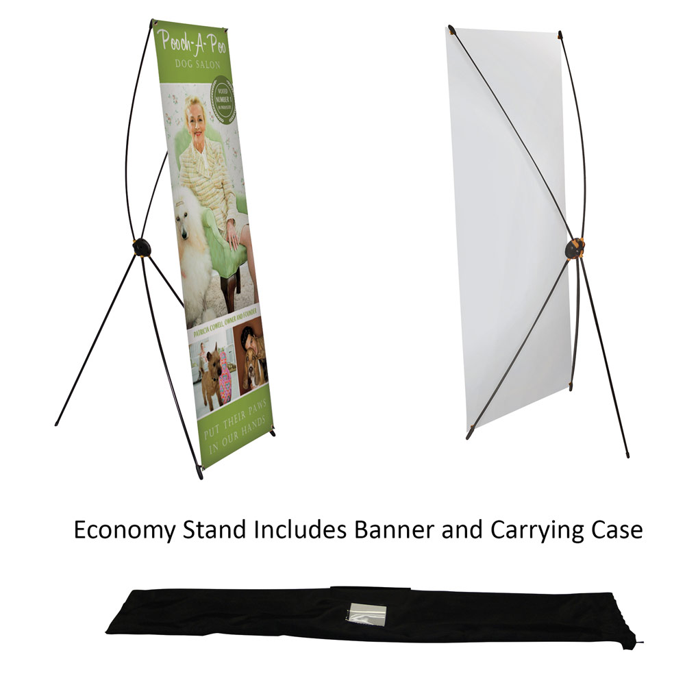 Economy Banner Display with Banner | FlagandBanner.com