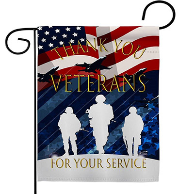 Thank You Veterans Garden Banner (13 in. x 18 in.) | FlagandBanner.com