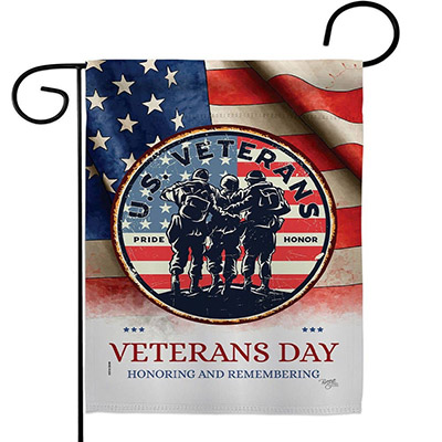 Veterans Day Honor Garden Banner (13 in. x 18 in.) | FlagandBanner.com