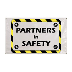 Partners in Safety Banner | FlagandBanner.com
