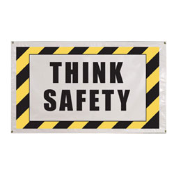 Think Safety Banner | FlagandBanner.com