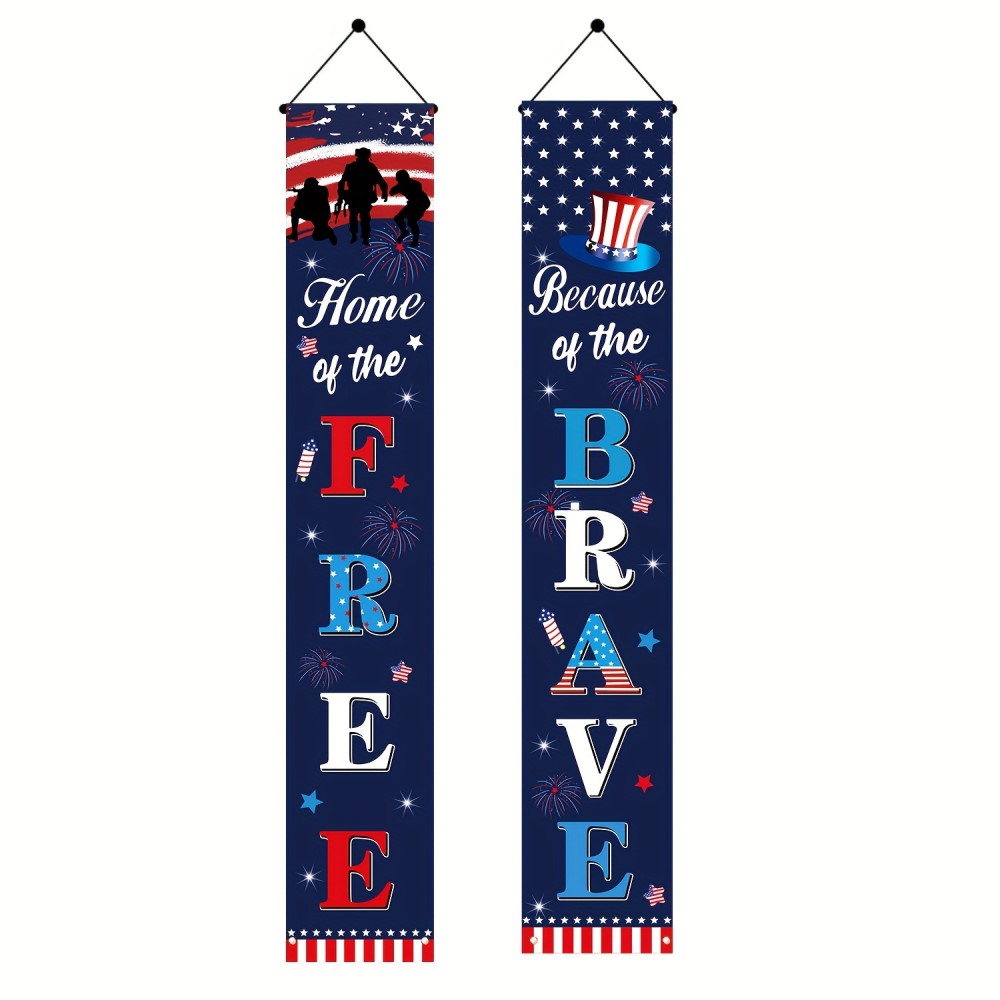 Patriotic Soldier Banner Set (12 in. x 71 in.) | FlagandBanner.com
