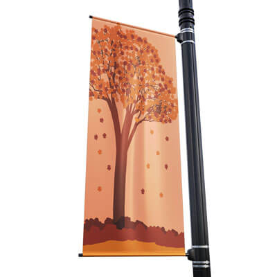 Fall Tree Street Pole Banner, FBPP0000010363 | FlagandBanner.com