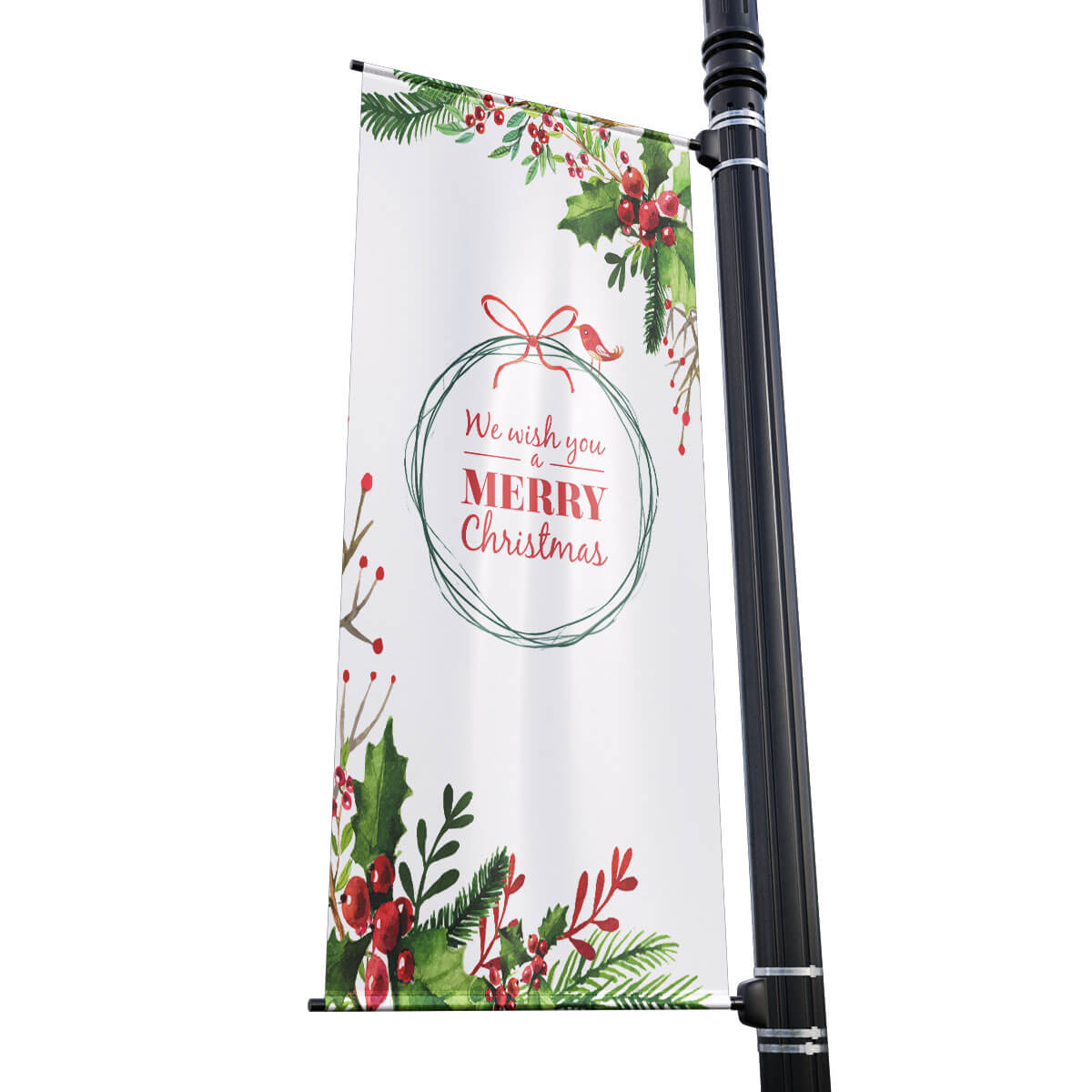 Holly Bush Street Pole Banner, FBPP0000010687 | FlagandBanner.com