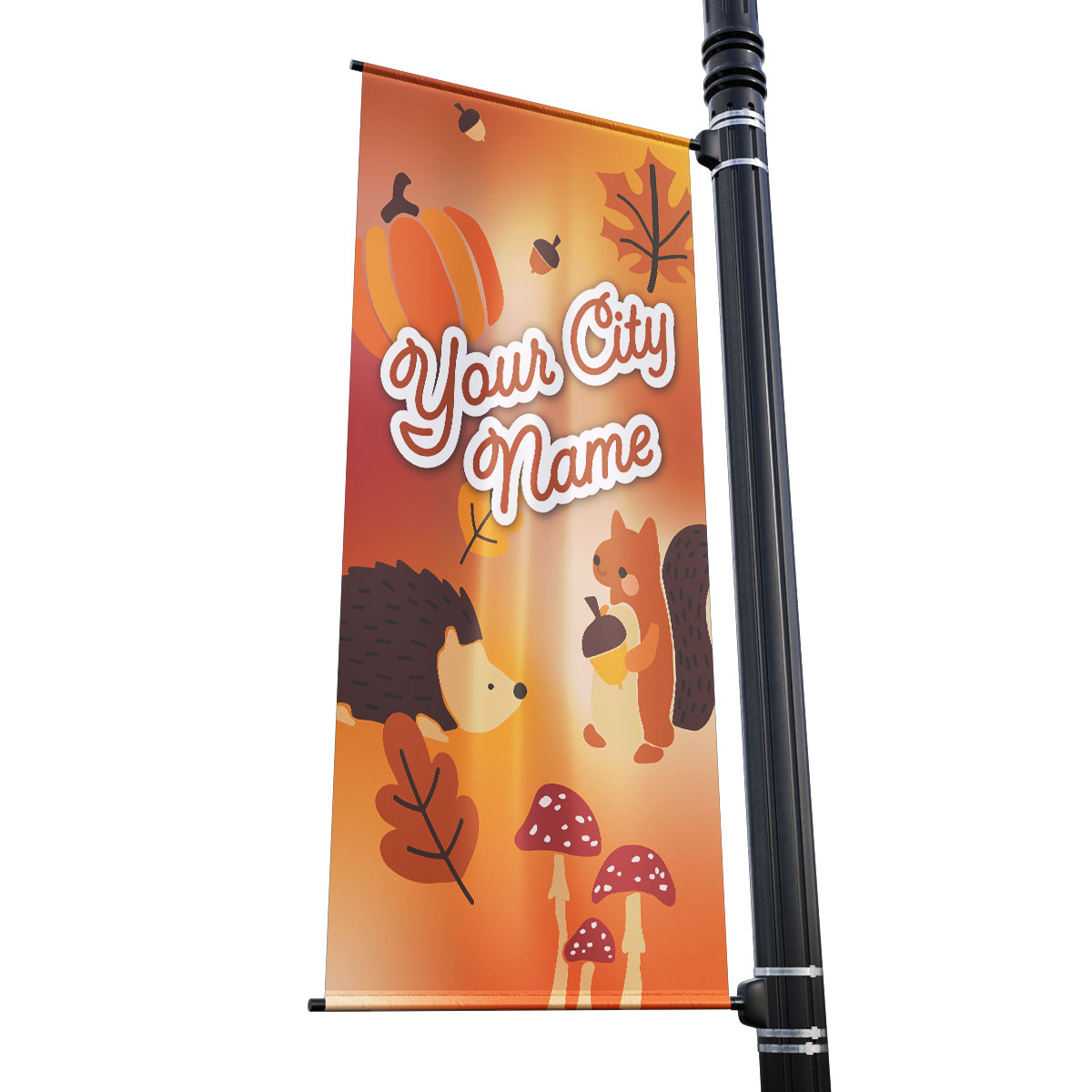Fall Gradient Street Pole Banner | FlagandBanner.com