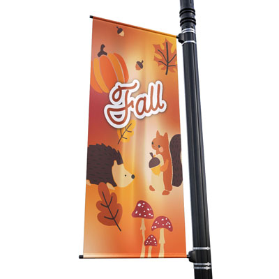 Fall Gradient Street Pole Banner | FlagandBanner.com