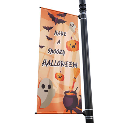 Spooky Halloween Street Pole Banner | FlagandBanner.com