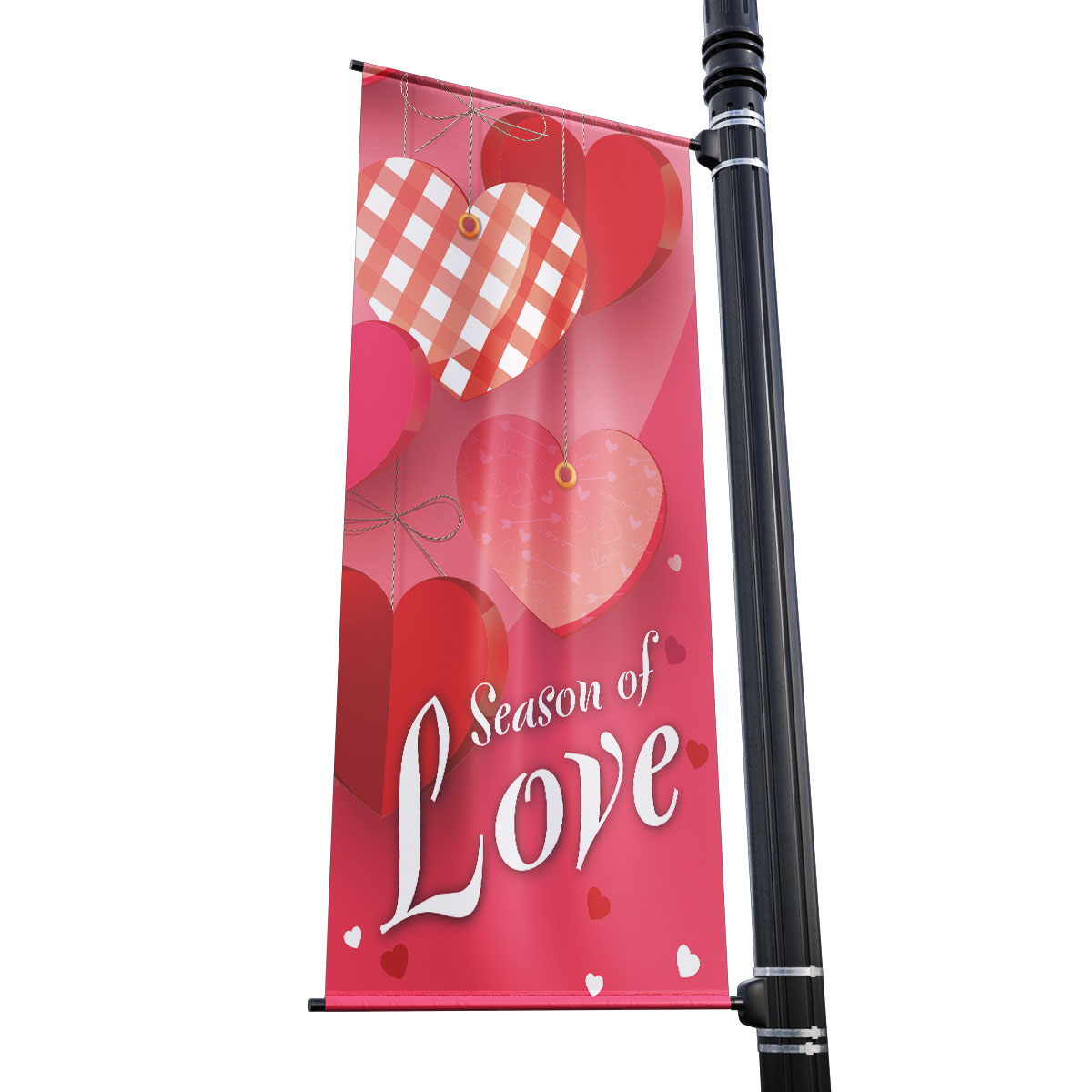 Season of Love Street Pole Banner (30 in. x 84 in.) | FlagandBanner.com
