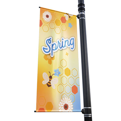 Spring Gradient Street Pole Banner (30 in. x 72 in.) | FlagandBanner.com