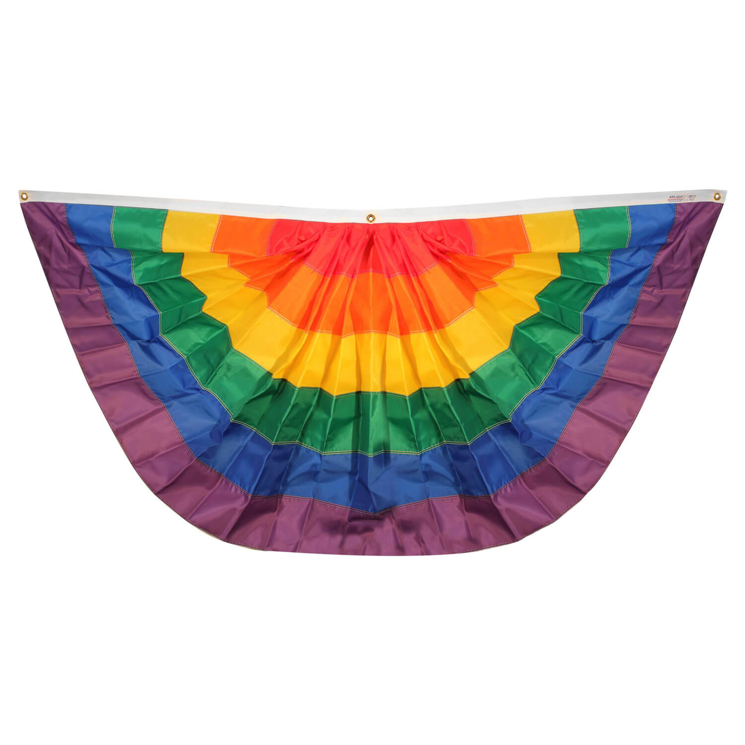 Rainbow Pride Pleated Full Fan | FlagandBanner.com
