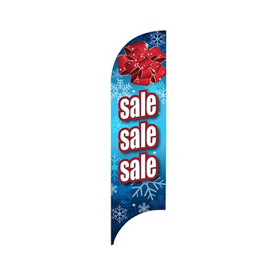 Sale Holiday Feather Flag, Blue (2-1/2 ft. x 11 ft.) | FlagandBanner.com