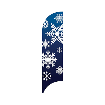 Snowflake Holiday Feather Flag, Blue (2-1/2 ft. x 11 ft ...