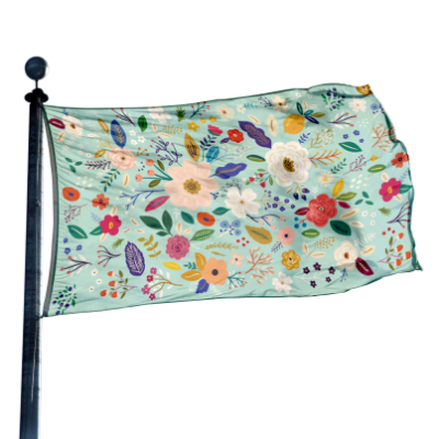 Spring Flowers Nylon Flag (3 ft. x 5 ft.) | FlagandBanner.com