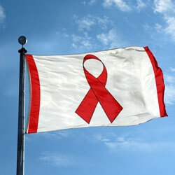 Red Ribbon Flag | FlagandBanner.com