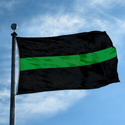 Thin Green Line Flag | FlagandBanner.com