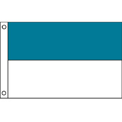 Double Stripe Flag: Turquoise/ White | FlagandBanner.com