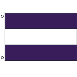 Triple Stripe Flag: Purple/ White/ Purple | FlagandBanner.com