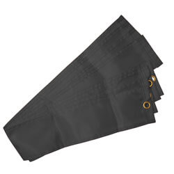 Nylon Black Goal Post Streamers | FlagandBanner.com