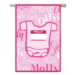 Pink, Hello My Name Is....Banner | FlagandBanner.com