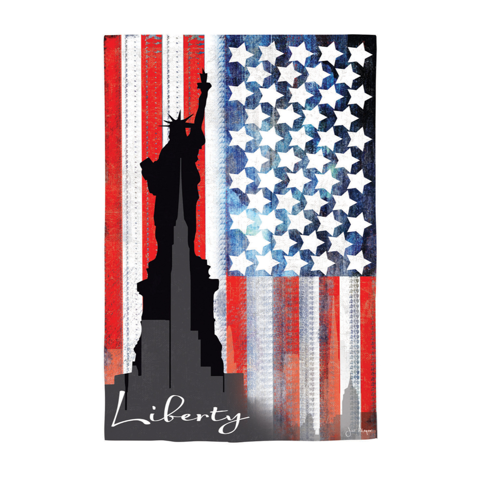 Liberty Statue Reversible Suede Garden Banner (13 in. x 18 in ...