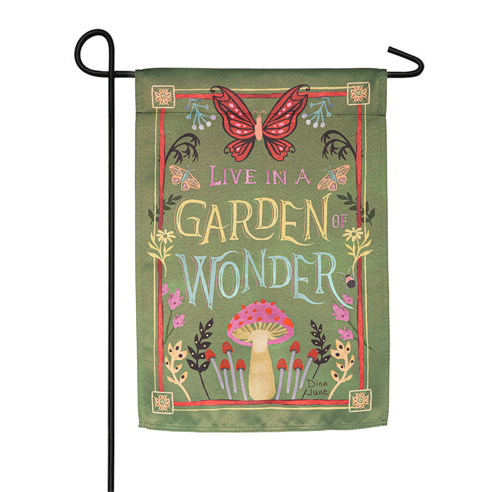 Garden of Wonder Suede Garden Banner (13 in. x 18 in.) | FlagandBanner.com
