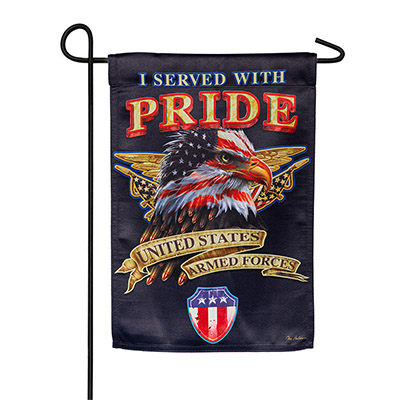 I Served With Pride Suede Garden Banner (13 in. x 18 in ...