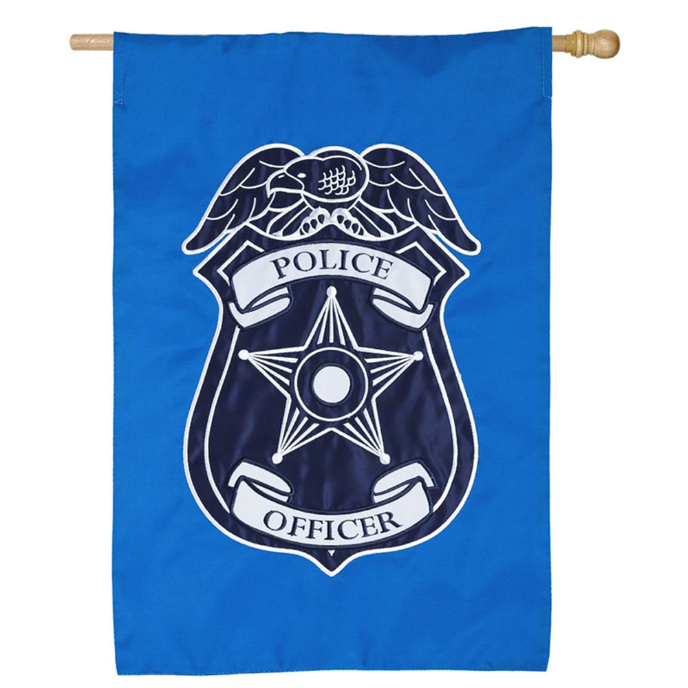 Police Department Applique House Banner (44 in x 28 in) | FlagandBanner.com