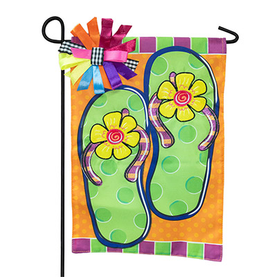 Flip Flop Summer Applique Garden Banner (13 in. x 18 in ...