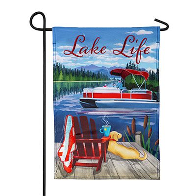 Lake Time Applique Garden Banner (13 in. x 18 in.) | FlagandBanner.com