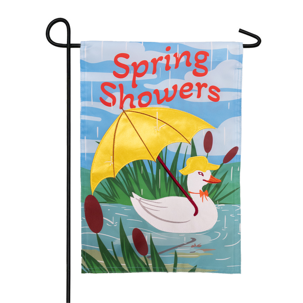 Spring Showers Applique Garden Banner | Flagandbanner.com