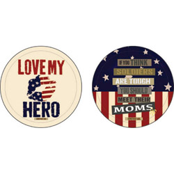 Military Hero Absorbent Car Coasters | FlagandBanner.com