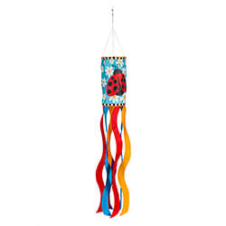 Ladybug with Daisies Sublimated Windsock | FlagandBanner.com