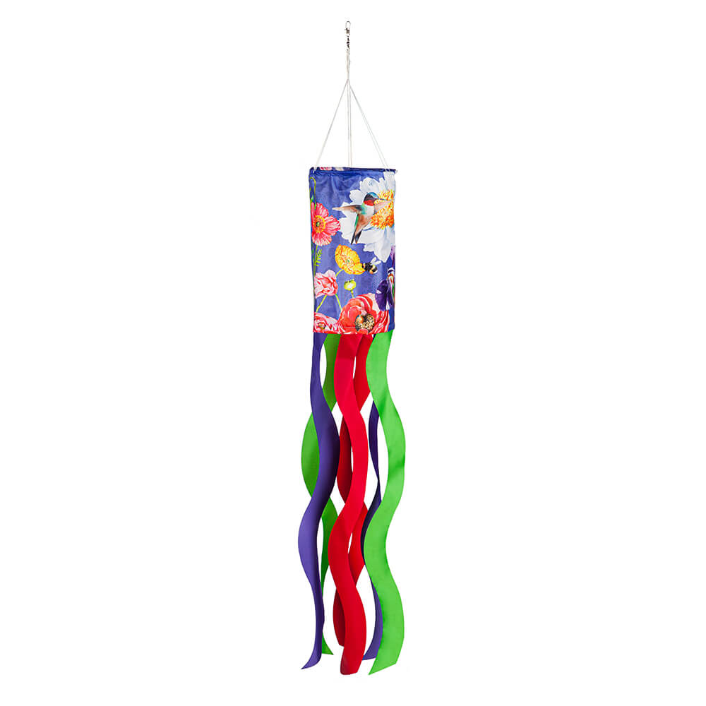 English Garden Florals Sublimated Windsock | FlagandBanner.com