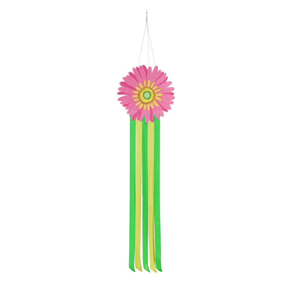 Pink Floral Windsock (12 in. x 40 in.) | FlagandBanner.com