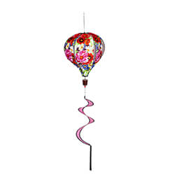 Divided Floral Burlap Balloon Spinner | FlagandBanner.com